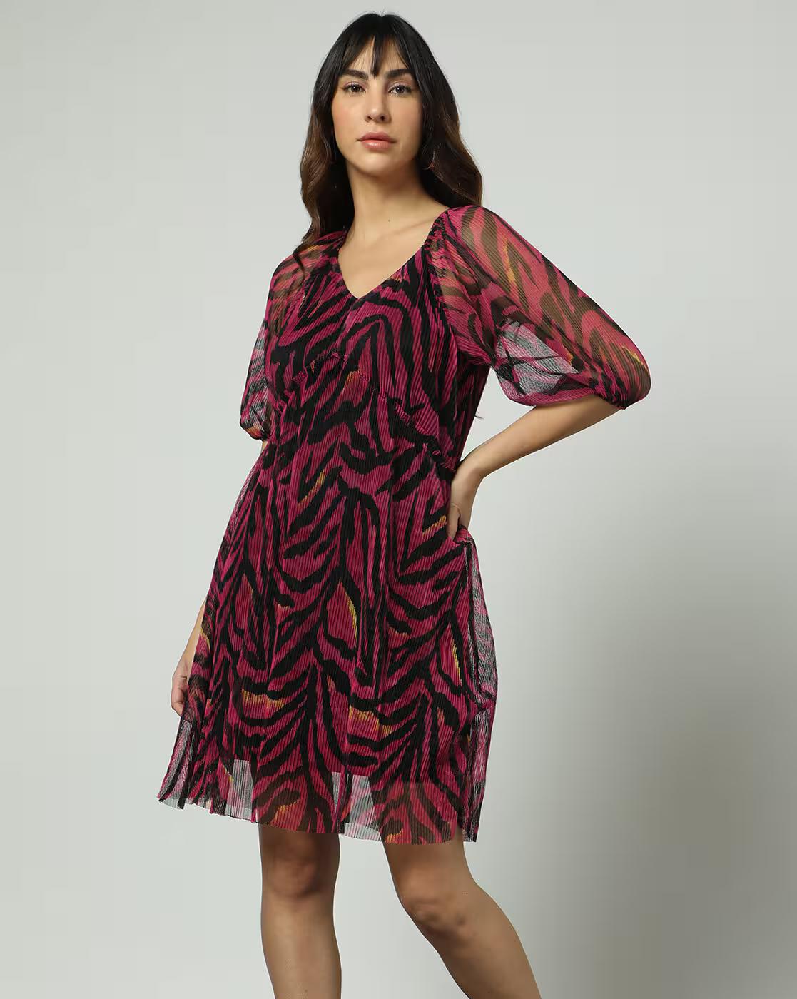 Buy Animal Print A-Line Dress Online at Best Prices in India - JioMart